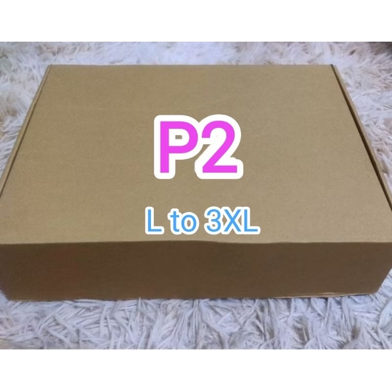 Plain Box 2 With Sticker name label | XL to 3XL (TP Welcome) | Shopee ...