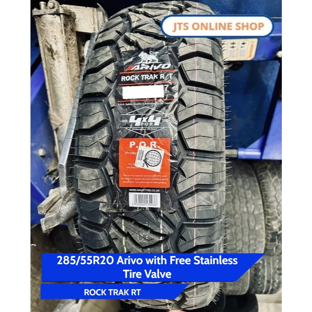 285/55R20 Arivo Rock Trak RT with Free Stainless Tire Valve | Shopee ...
