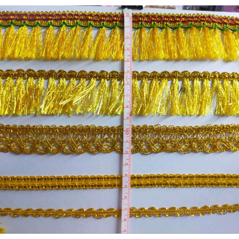 METTALIC GOLD TRIMMINGS SOLD PER YARD (36INCHES) | Shopee Philippines