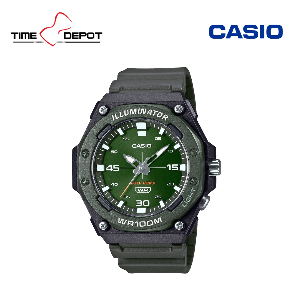 Casio MW-620H-3AVDF Standard Analog Black Resin Strap Watch For Men ...