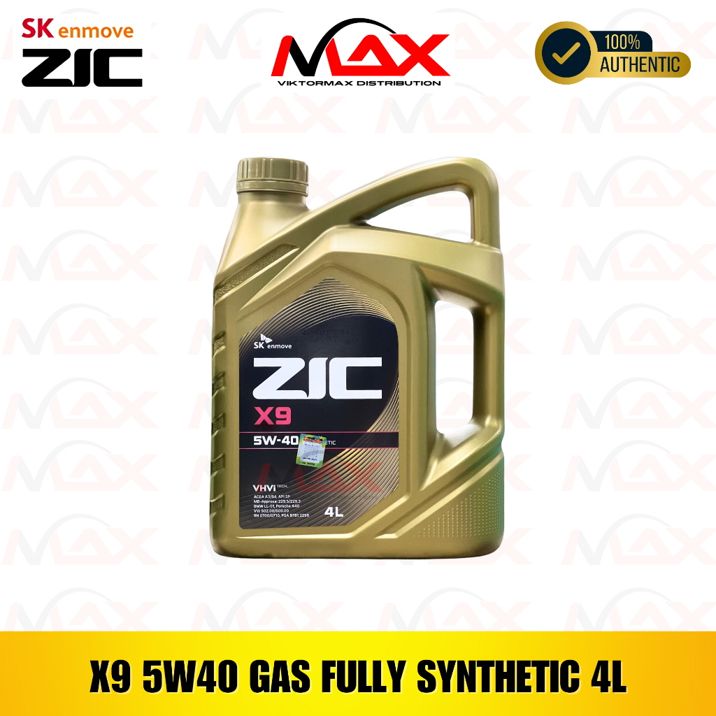 ZIC X9 5W-40 4 Liters FULLY SYNTHETIC for GASOLINE Engine | Shopee ...