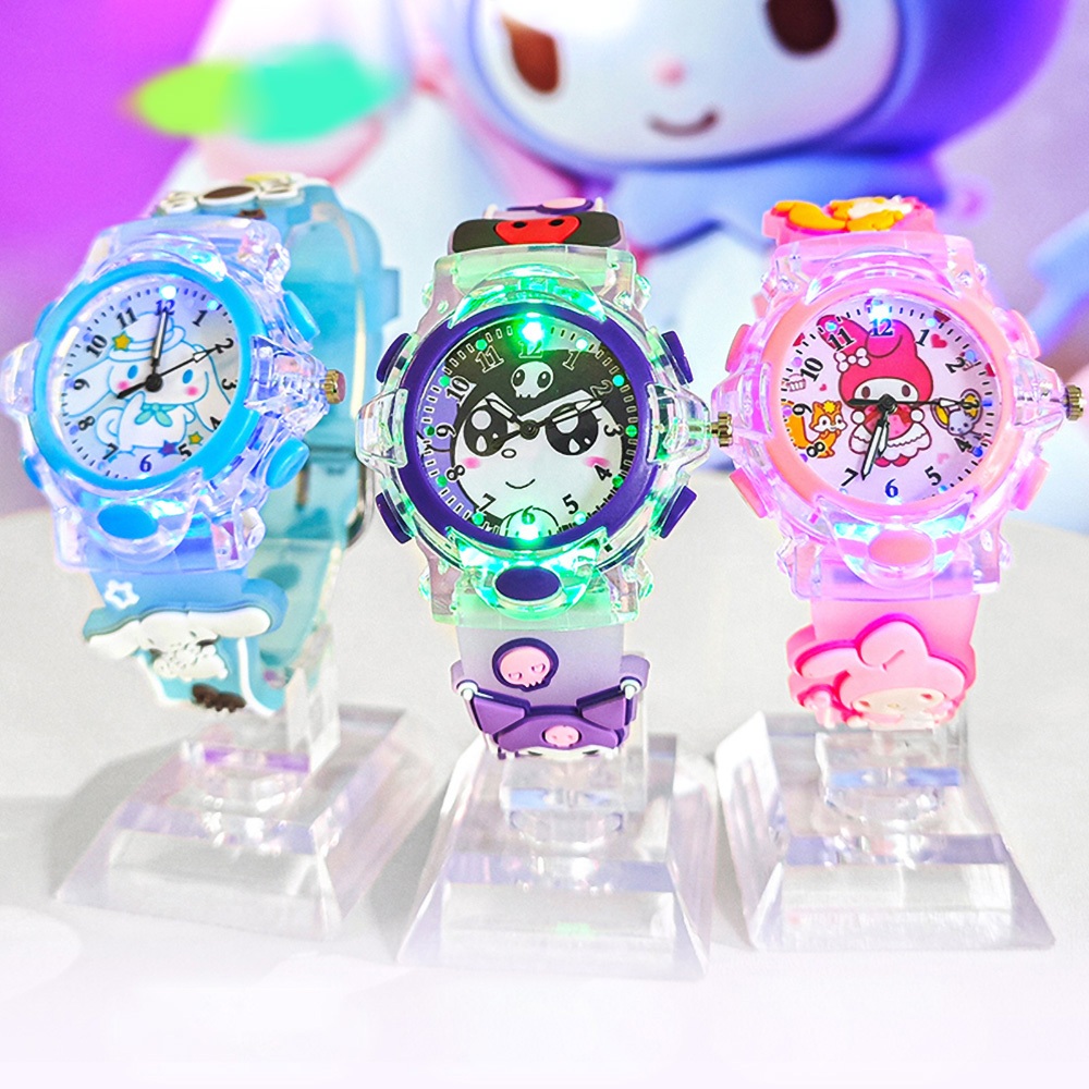 Cartoon Ultraman Sanrio Kuromi Cinnamon Dog Strap Watch Children's ...