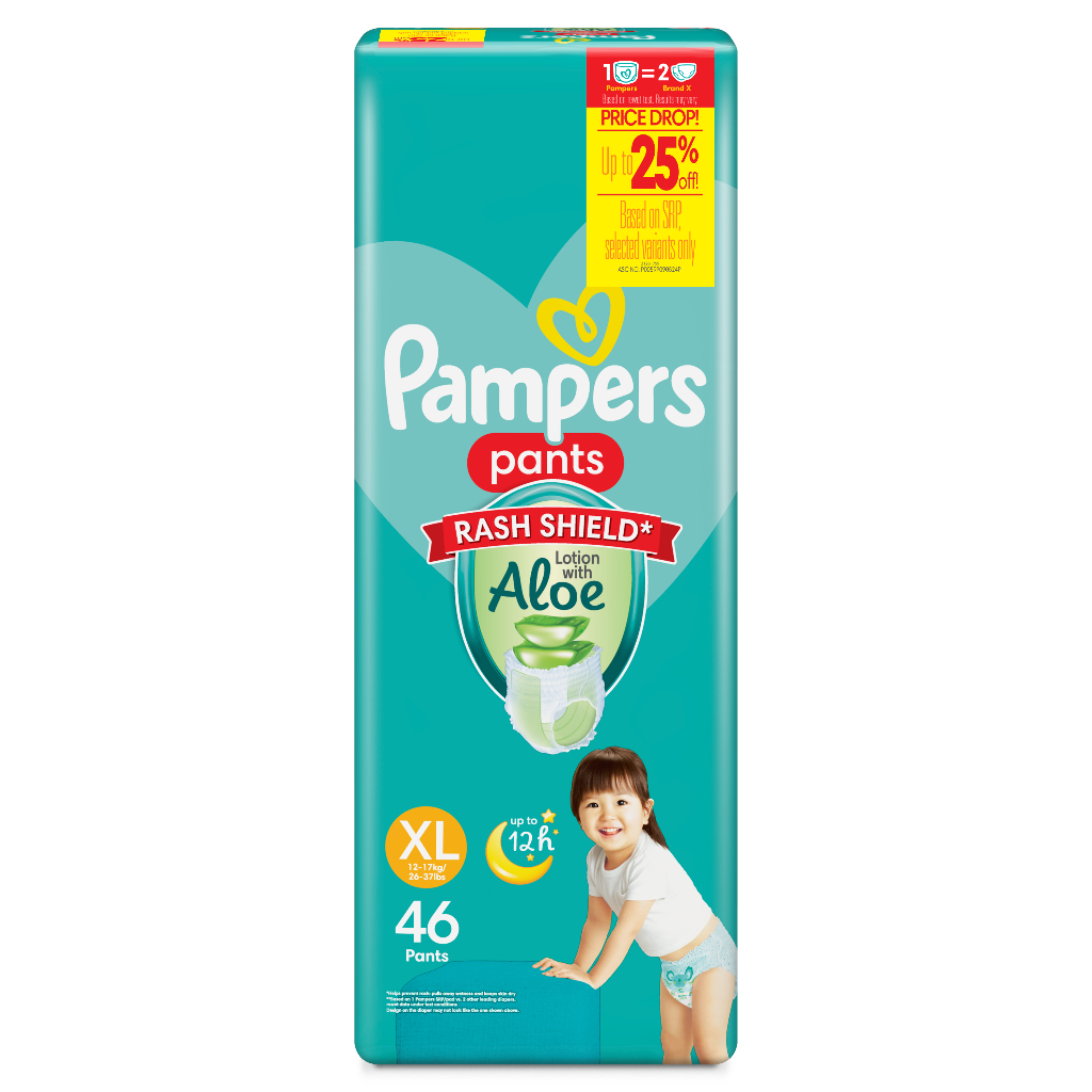 Pampers Baby Dry Pants Super Jumbo XL 46s EDLP | Shopee Philippines