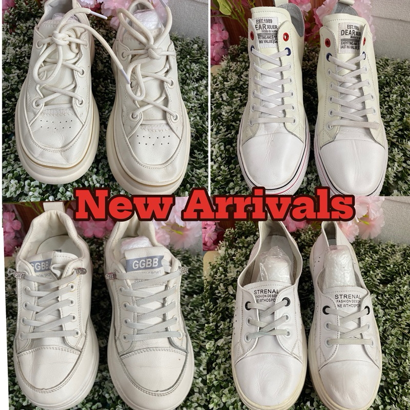 secondhand white fashion thickness shoes(Ukay-ukay) | Shopee Philippines