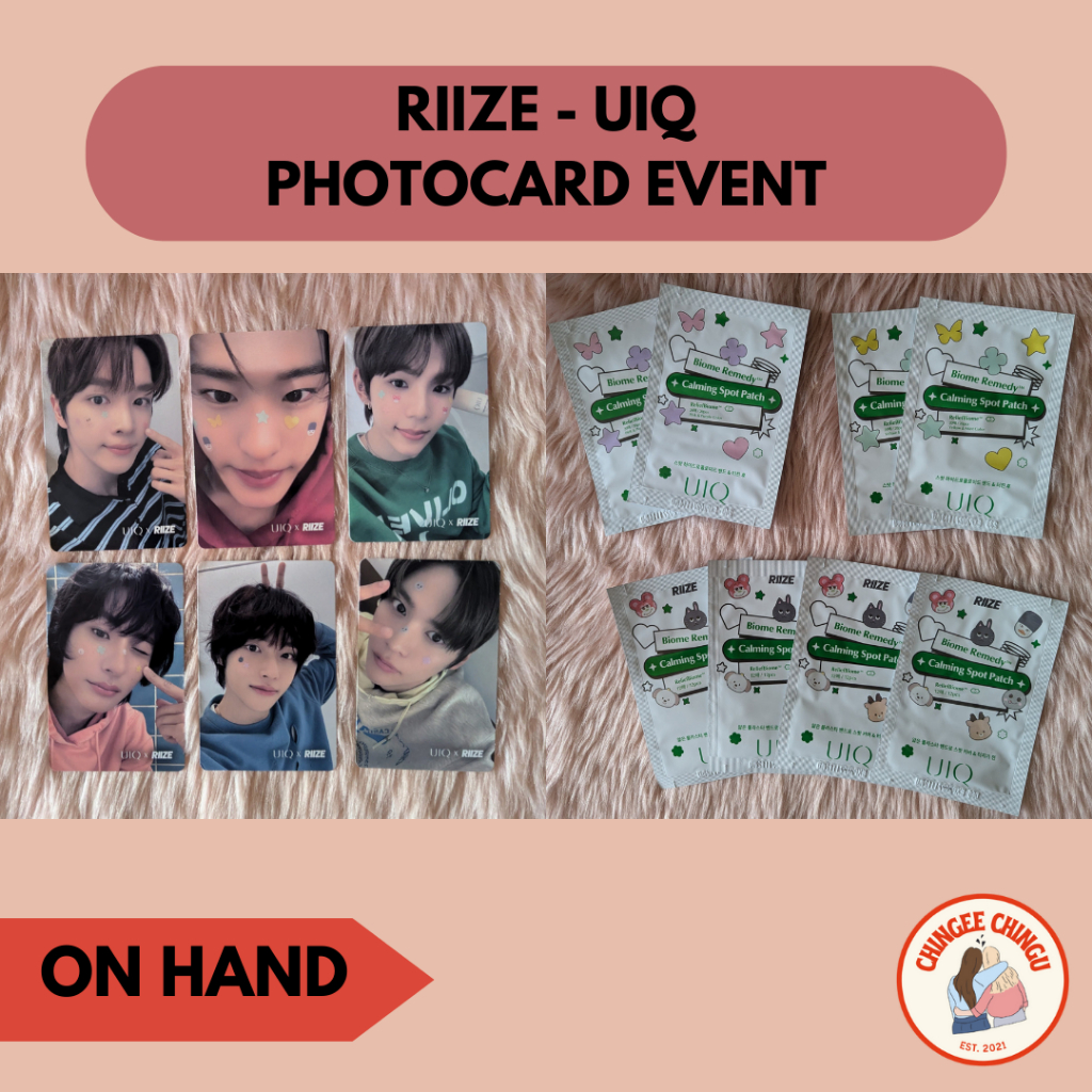 [ONHAND] RIIZE - UIQ PHOTOCARD EVENT Calming Spot Patch Wonbin Anton Shotaro Sungchan Sohee ...