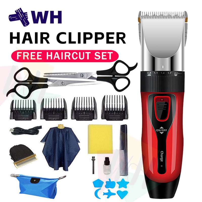 Wireless Professional Hair Clipper Razor Rechargeable Haircut Trimmer ...