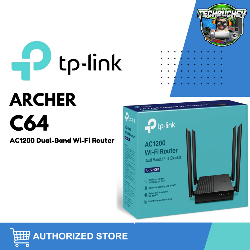TP-Link Archer C64 AC1200 Wireless MU-MIMO WiFi Router | Shopee Philippines