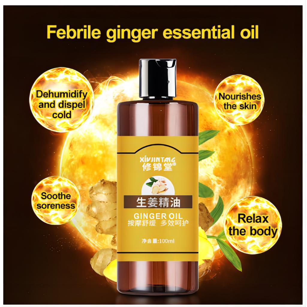 Ginger Essential Oil for Lymphatic Drainage and Muscle Pain Relief ...