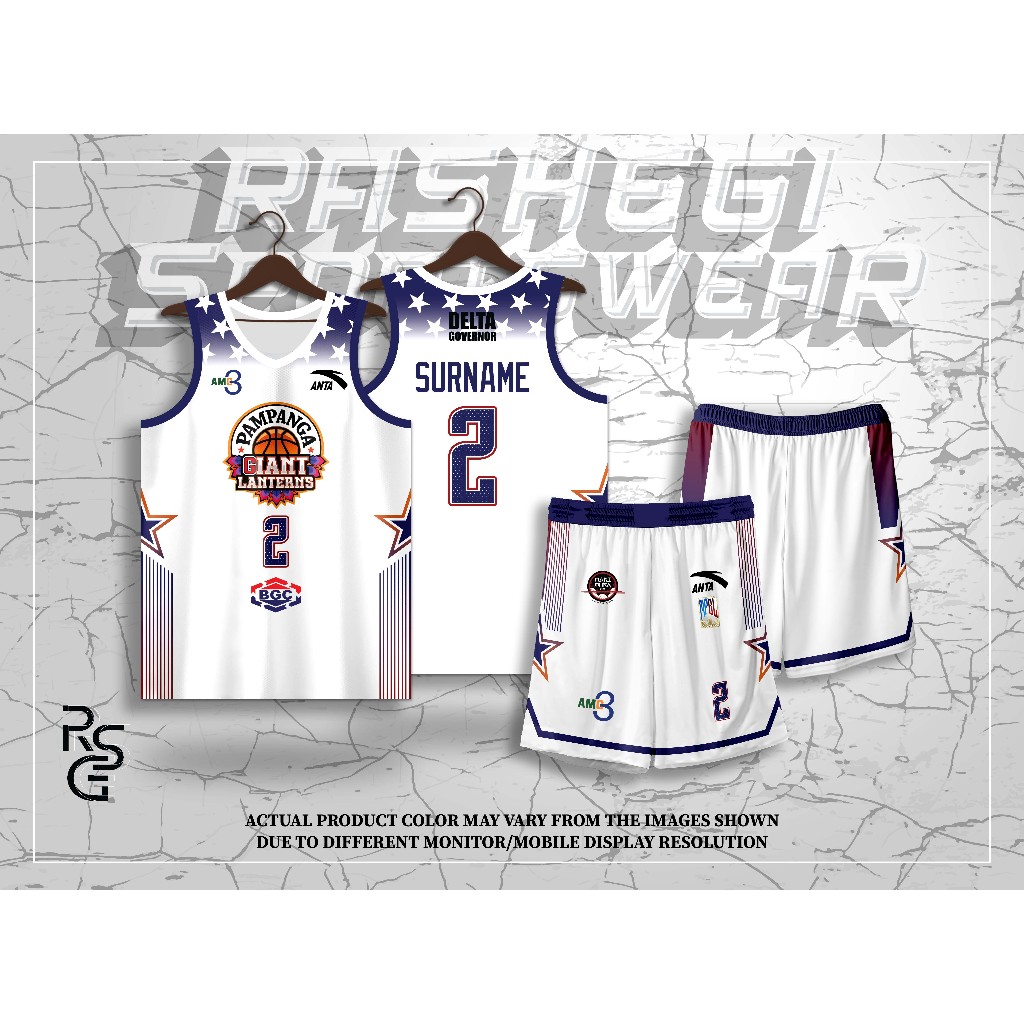 2025 RSG Customized Jersey Full Sublimation MPBL White | Shopee Philippines