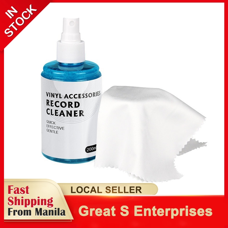 2-in-1 Vinyl Record Cleaning Solution with Microfiber Cloth | Shopee ...