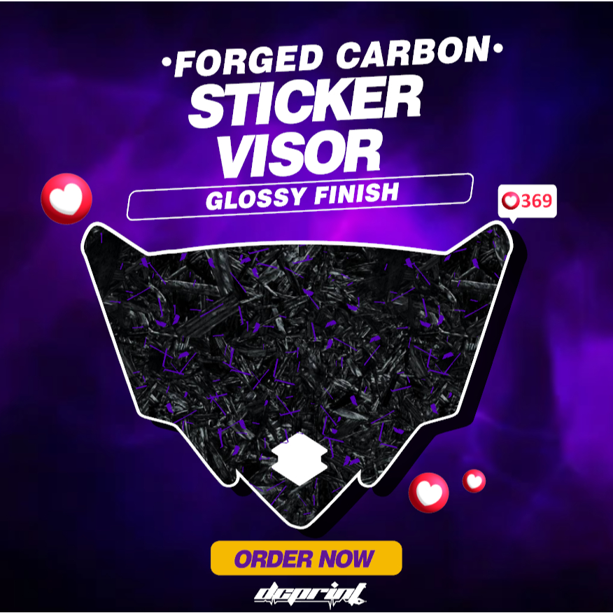 raider fi sticker visor forged carbon honeycomb design | Shopee Philippines