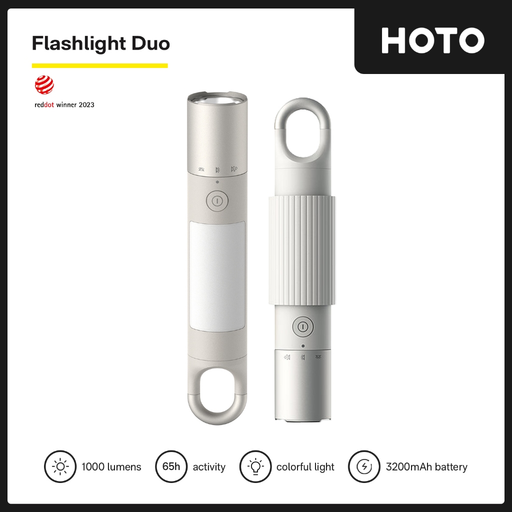 HOTO Flashlight Duo - Double Light Source | Shopee Philippines
