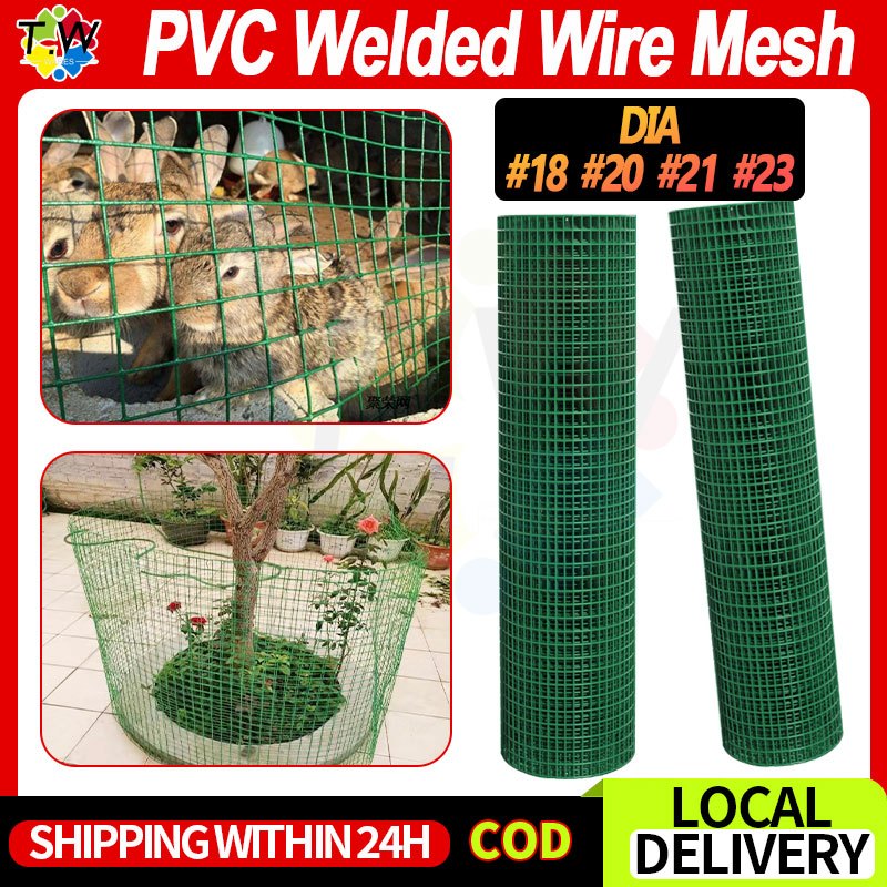 PVC Welded Wire Mesh Green Anti-corrosion Durable Garden Wire Fence ...