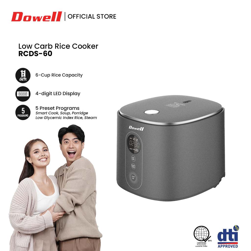 Dowell RCDS-60 Low Carb Rice Cooker DIgital Display | Shopee Philippines
