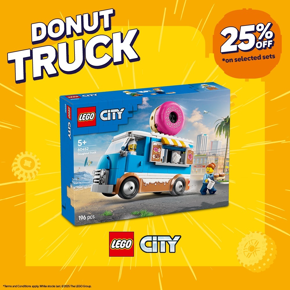LEGO® City 60452 Donut Truck, Age 5+, Building Blocks, 2025 (196pcs ...
