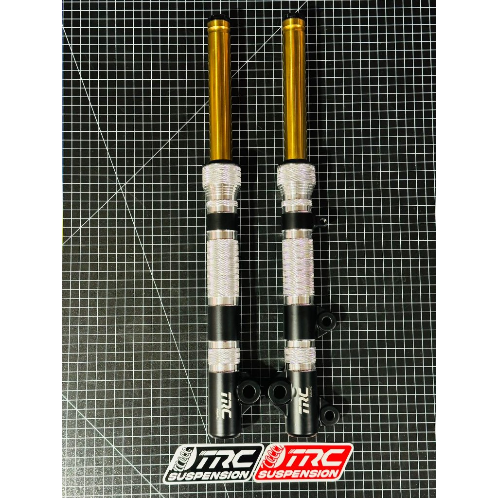 TRC LIGHTEN FRONT SHOCK ASSY 0026-003 BLACK/BRIGHT WHITE for CLICK 125/ ...