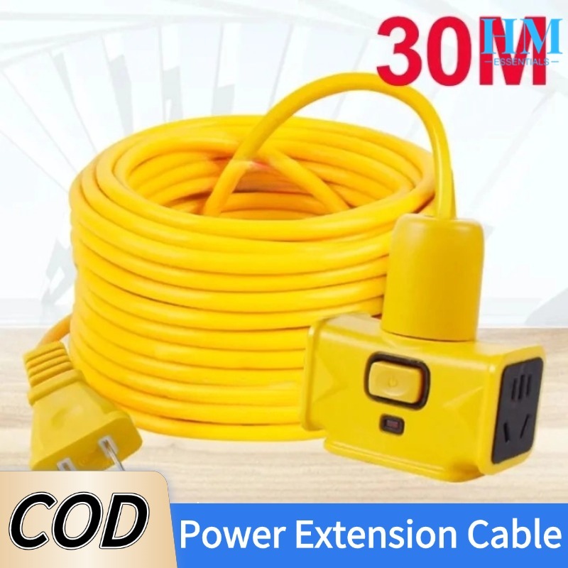 30M Extension Wire Heavy Duty 14 Holes Extension Cord Electric Vehicle ...