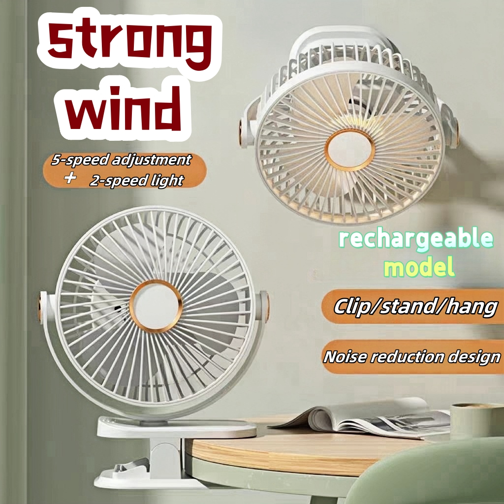 Portable mini fan Shaking head clip fan officedesk fan electric fan ...