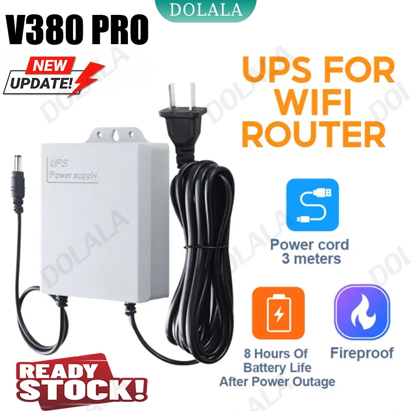 V380 PRO 12V 1.5A Uninterruptible Power Supply Extension cord Mini UPS ...