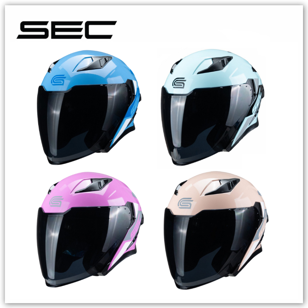 SEC Half Face Helmet for Motorcycle - Refined Gloss (M-XL) | Shopee ...