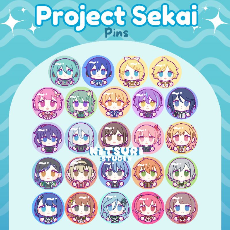 Kitsuri Studio★ Project Sekai pins RESTOCKING | Shopee Philippines