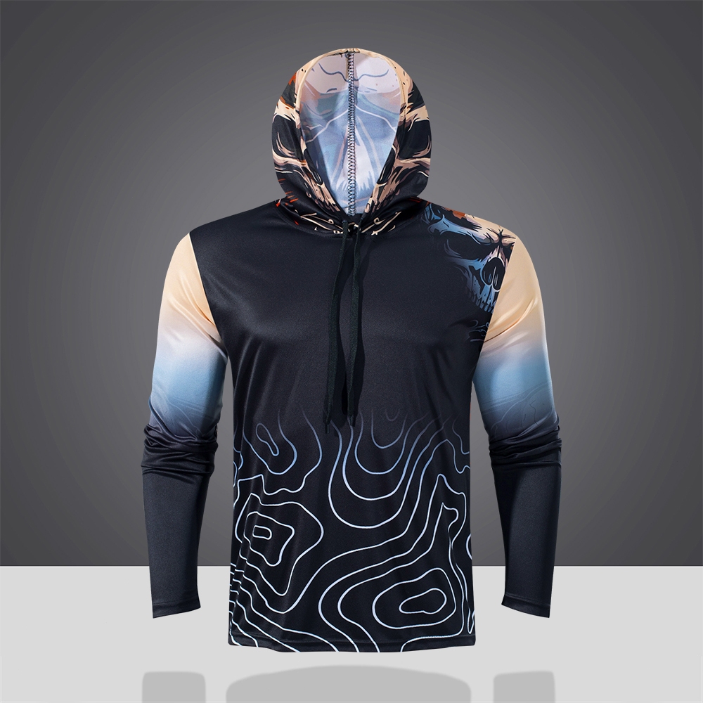 Motorcycle jersey Hood Full Sublimation Longsleeve Shirt cycling Hoodie for men Sublimation ...