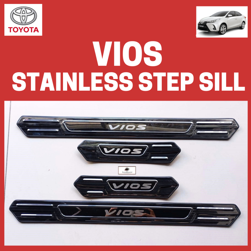 TOYOTA VIOS 2019-2025 STAINLESS Door Side Step Sill VIOS Accessories ...