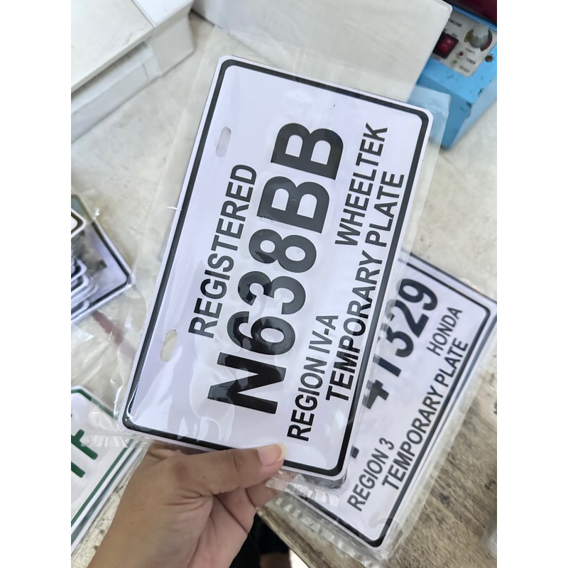 TEMPORARY PLATE 399. | Shopee Philippines