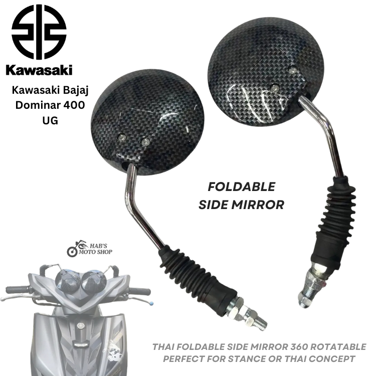 Kawasaki Bajaj Dominar 400 UG Thai Concept Foldable Carbon Side Mirror ...
