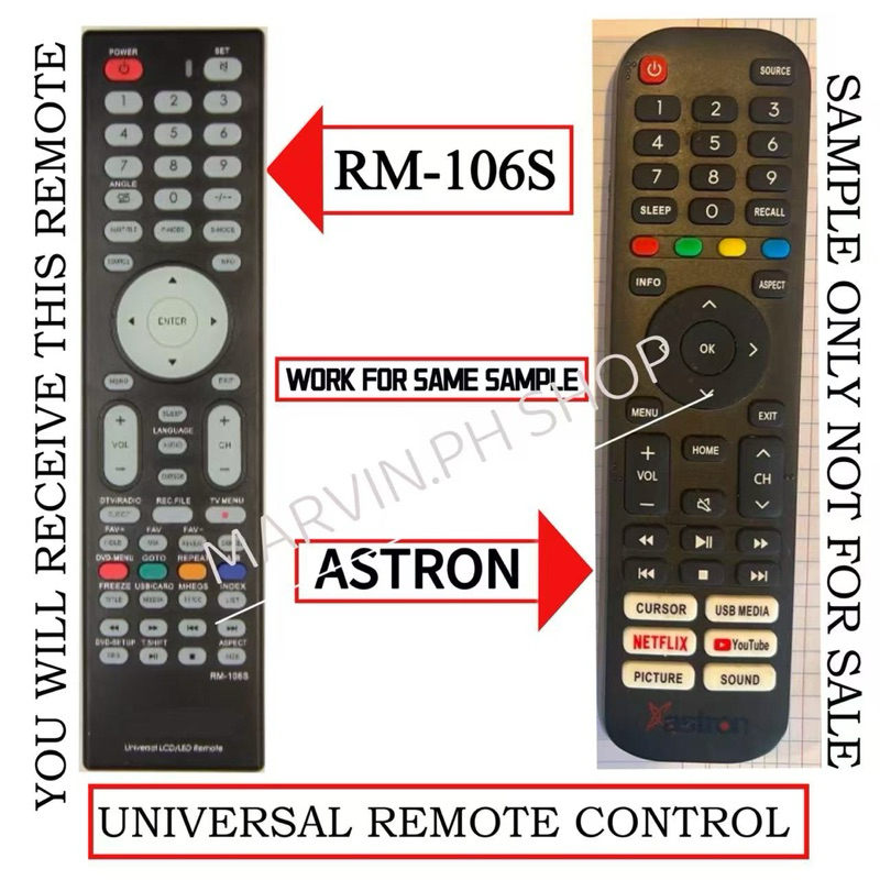 Ready to Use Remote Control for astron 100% Work Universal remote ...