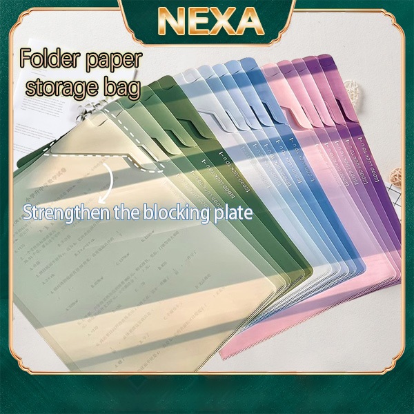 NEXA L-Type Plastic Folder jacket A4 Clear Document Folders Colored ...