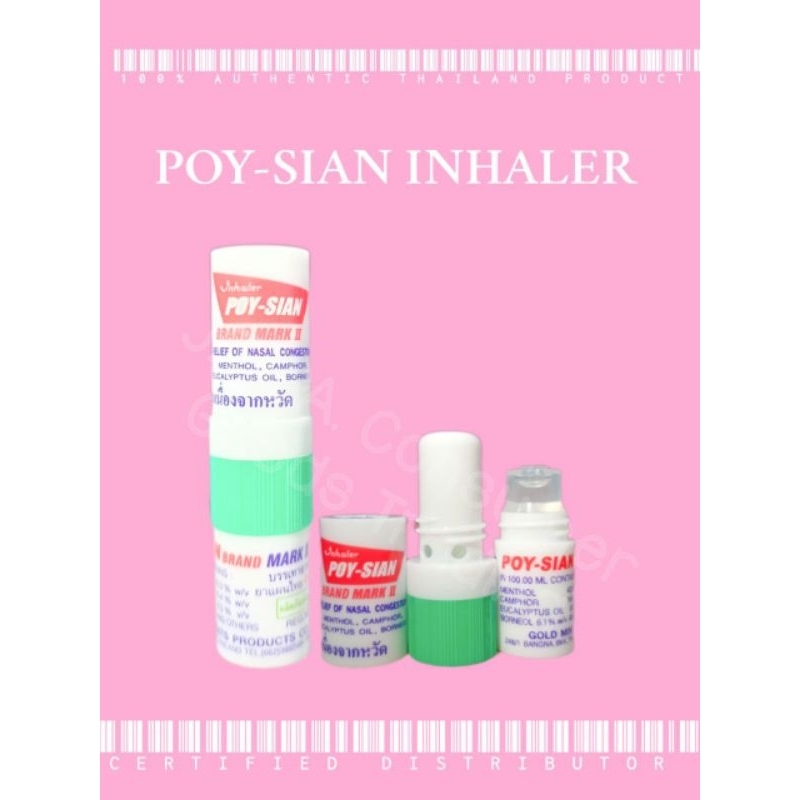 Original Thailand Poy-Sian Brand Mark II Inhaler ( Nasal Inhaler ...