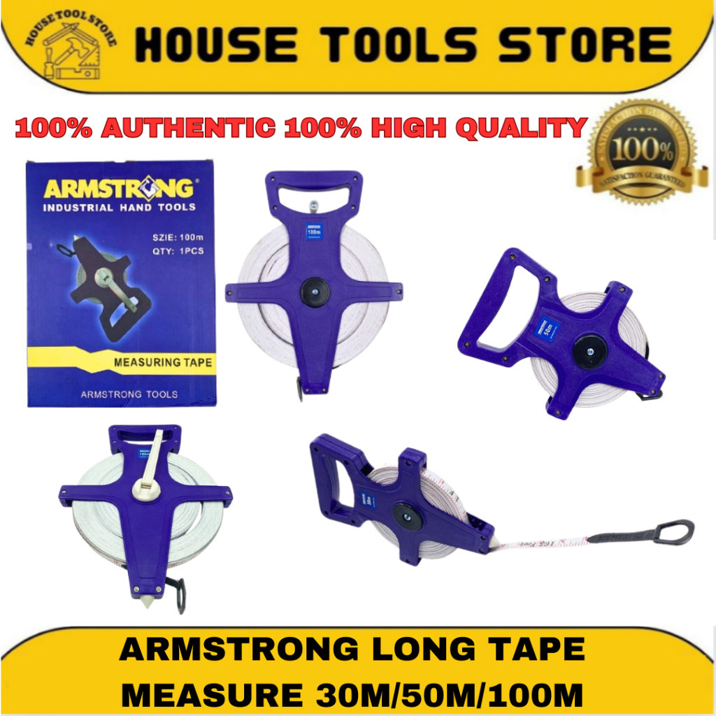 ARMSTRONG LONG TAPE MEASURE 30M/50M/100M HEAVY DUTY TAPE MEASURE ...
