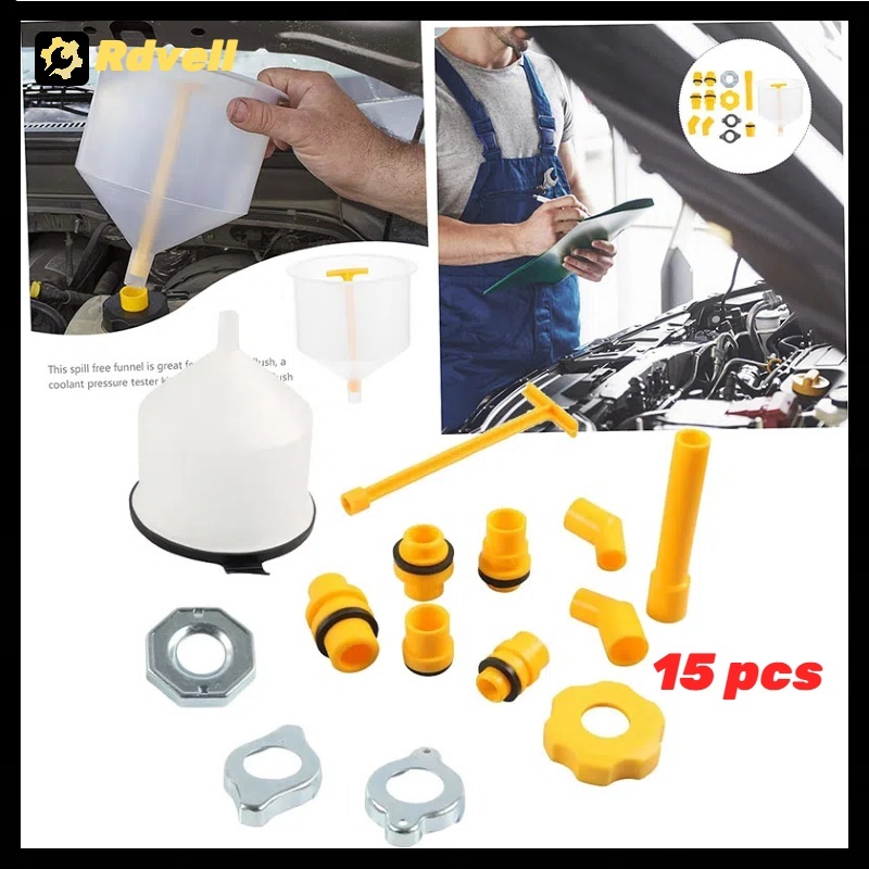 15Pcs Universal Car Plastic Filling Funnel Spout Pour Oil Tool Filling ...
