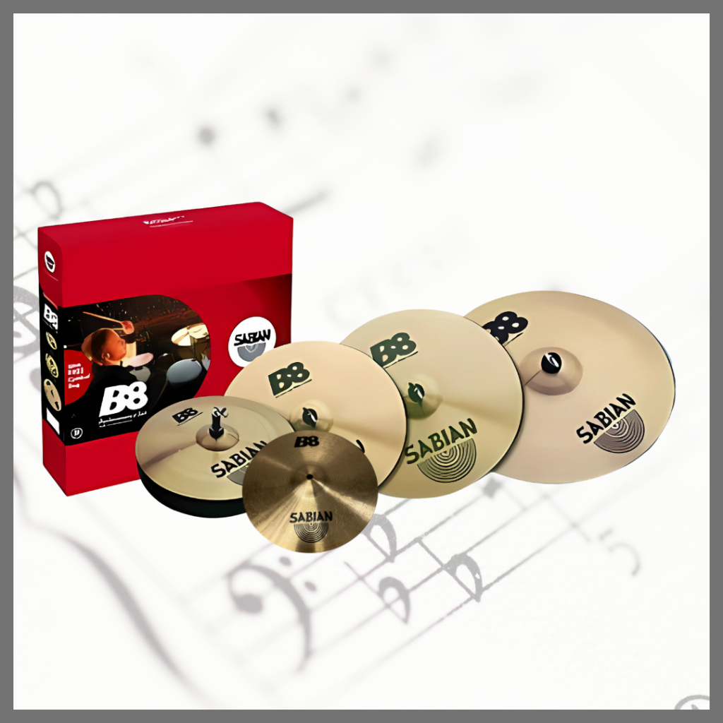 Sabian B8 Cymbals Set 5 pcs Brass Gold w/ Bag | Shopee Philippines