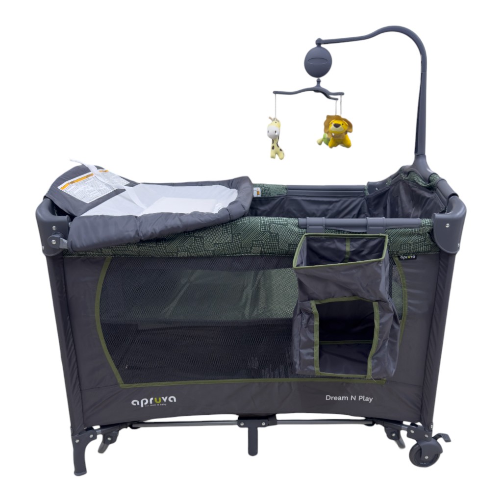 Apruva playpen with rocking and soft toys mobile PP800 | Shopee Philippines