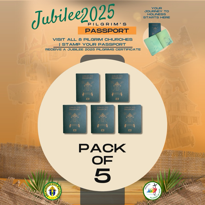 ARCHDIOCESE OF PALO, Leyte - Jubilee 2025 Pilgrim’s Passport (5pcs ...