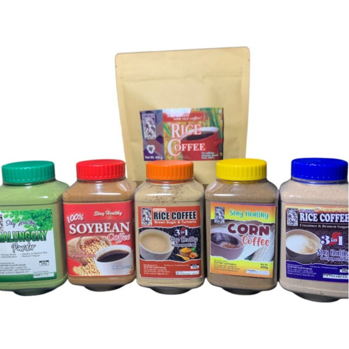 ROASTED BROWN RICE COFFEE, CORN COFFEE, 3 IN 1 (1x400grams) Product of ...