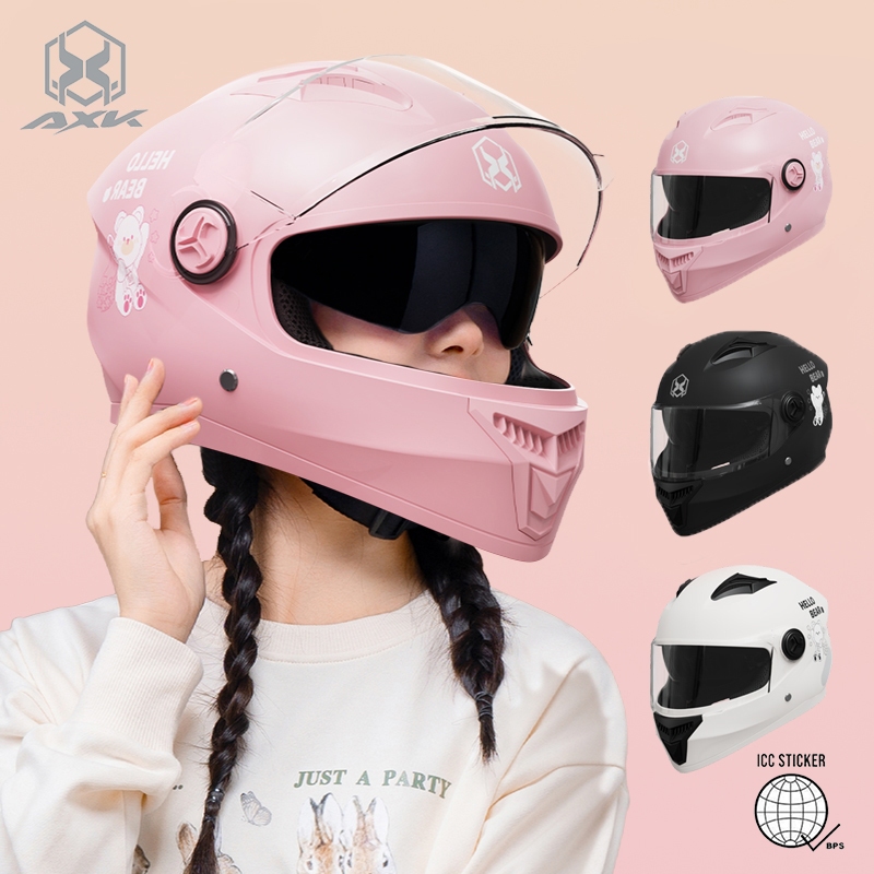 AXK/AKA 903 Star Bear Motorcycle Safety Helmet Breathable Windproof Eye ...
