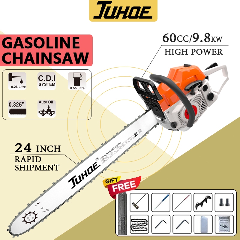 24 Inch Chainsaw Original 9.8KW High-Power Chainsaw Portabl Chain Metal ...