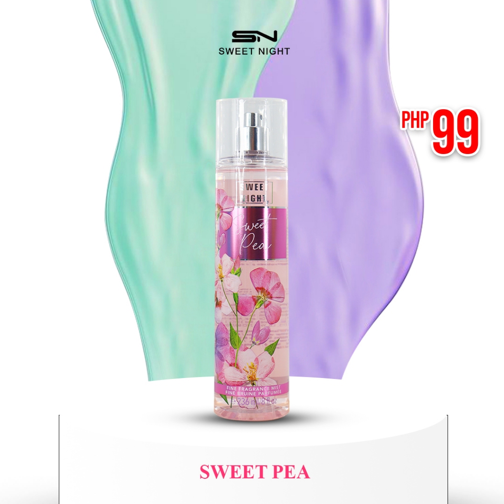 Sweet Night Perfume Sweet Pea New Edition Fragrance Mist 236ML | Shopee ...