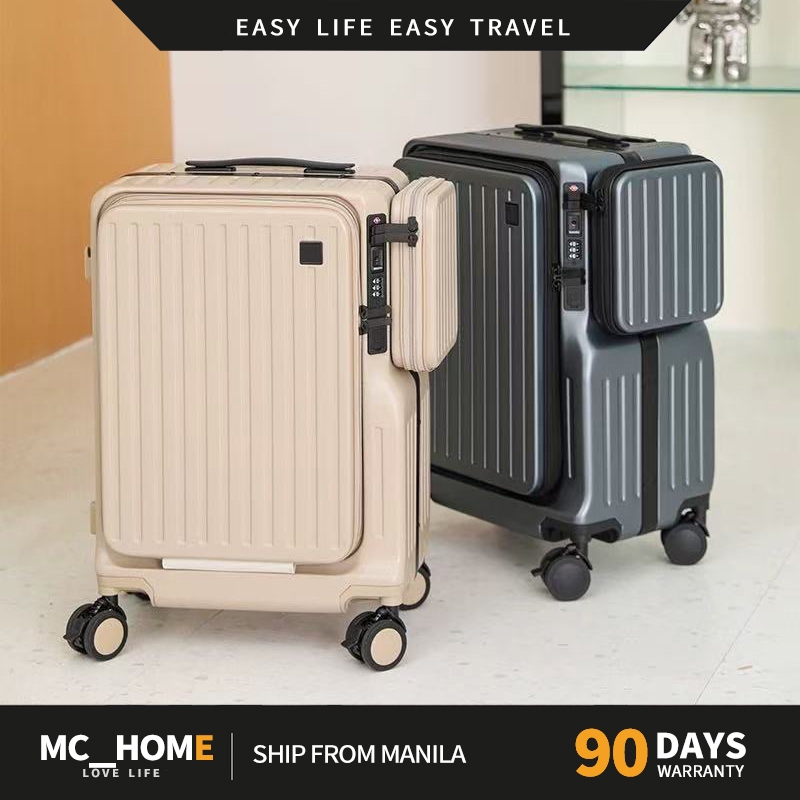 MC&HOME Front Open Cover Luggage Multi-layer Travel Luggage Men's ...