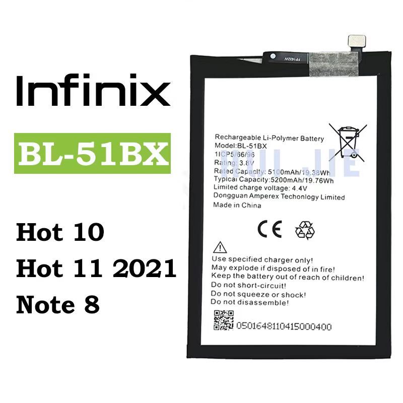 INFINIX Hot 10 /Hot 11 2021/Note 8 Battery BL-51BX | Shopee Philippines