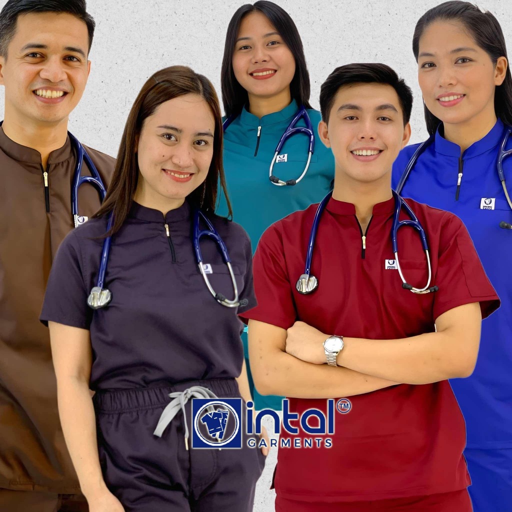 INTAL SCRUBSUIT 028 Elite MAPAGMALASAKIT Zip-Up Chino Collar Cargo 6 ...