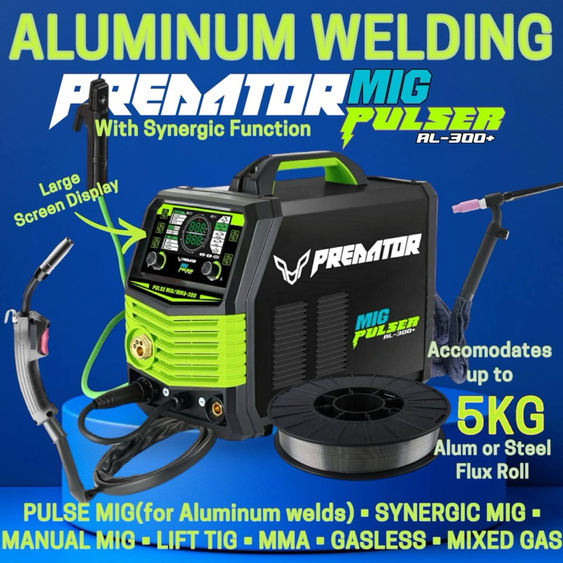 Predator Aluminum Welding machine 300A Mig Pulser al300+ Pulse Mig ...