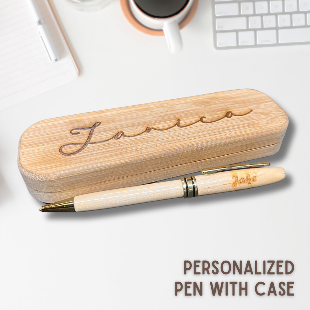 Personalized laser engraved High quality Executive wooden bamboo pen ...