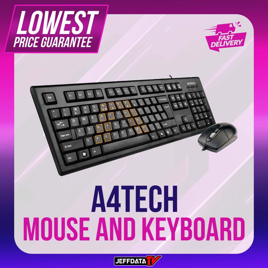 ACC A4TECH USB TYPE KEYBOARD AND MOUSE BUNDLE | Shopee Philippines