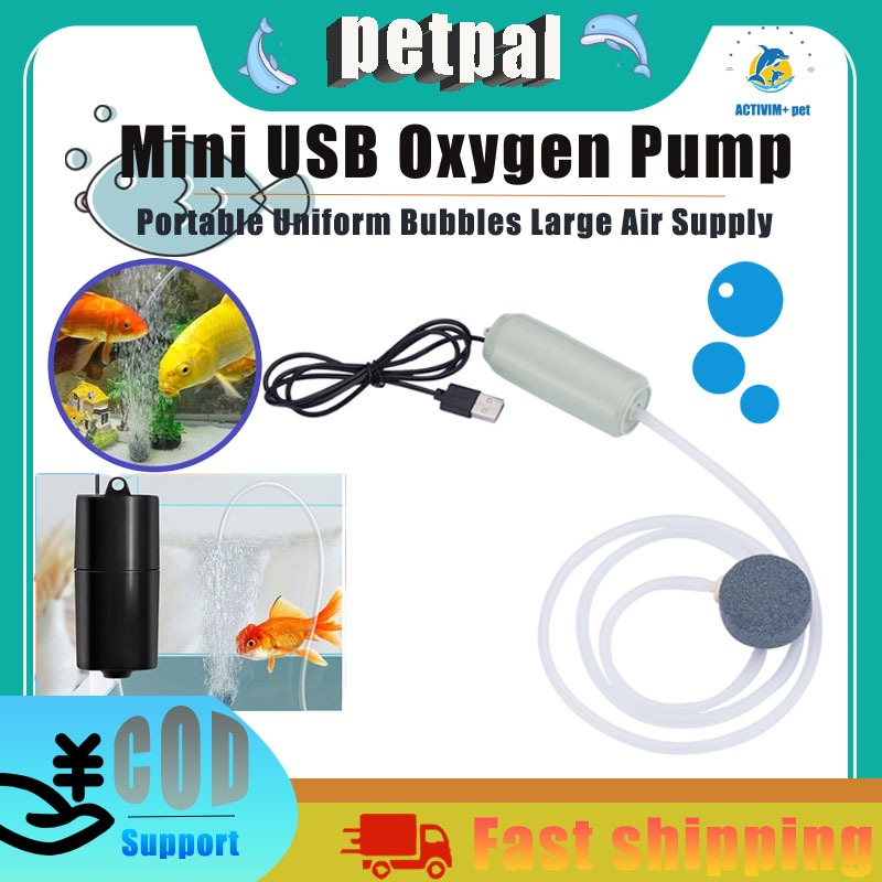 Portable USB Aquarium Oxygen Air Pump Mini Oxygen Pump Fish Tank Silent ...