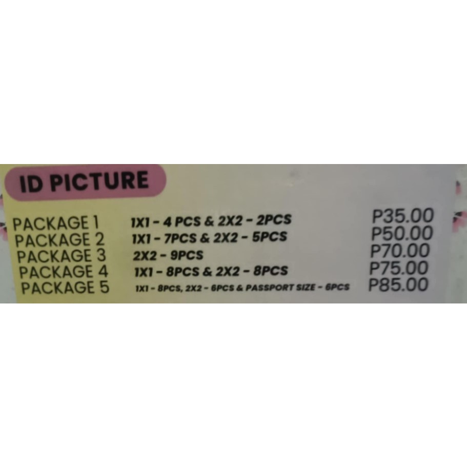 RUSH ID (ID PICTURES) PACKAGE | Shopee Philippines
