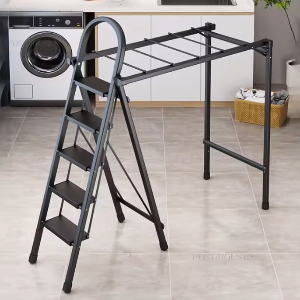 4/5 Steps Folding Ladder & Clothes Drying Rack ladder Heavy Duty ...